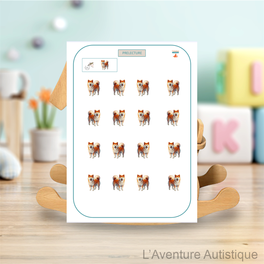 Outil pédagogique: Prélecture chiens - L'Aventure Autistique