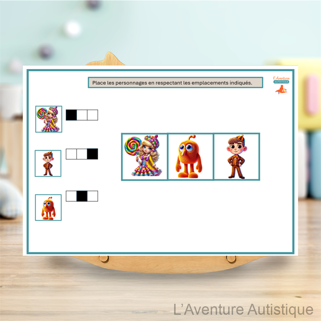 Support pédagogique: Tableau positionnement - L'Aventure Autistique